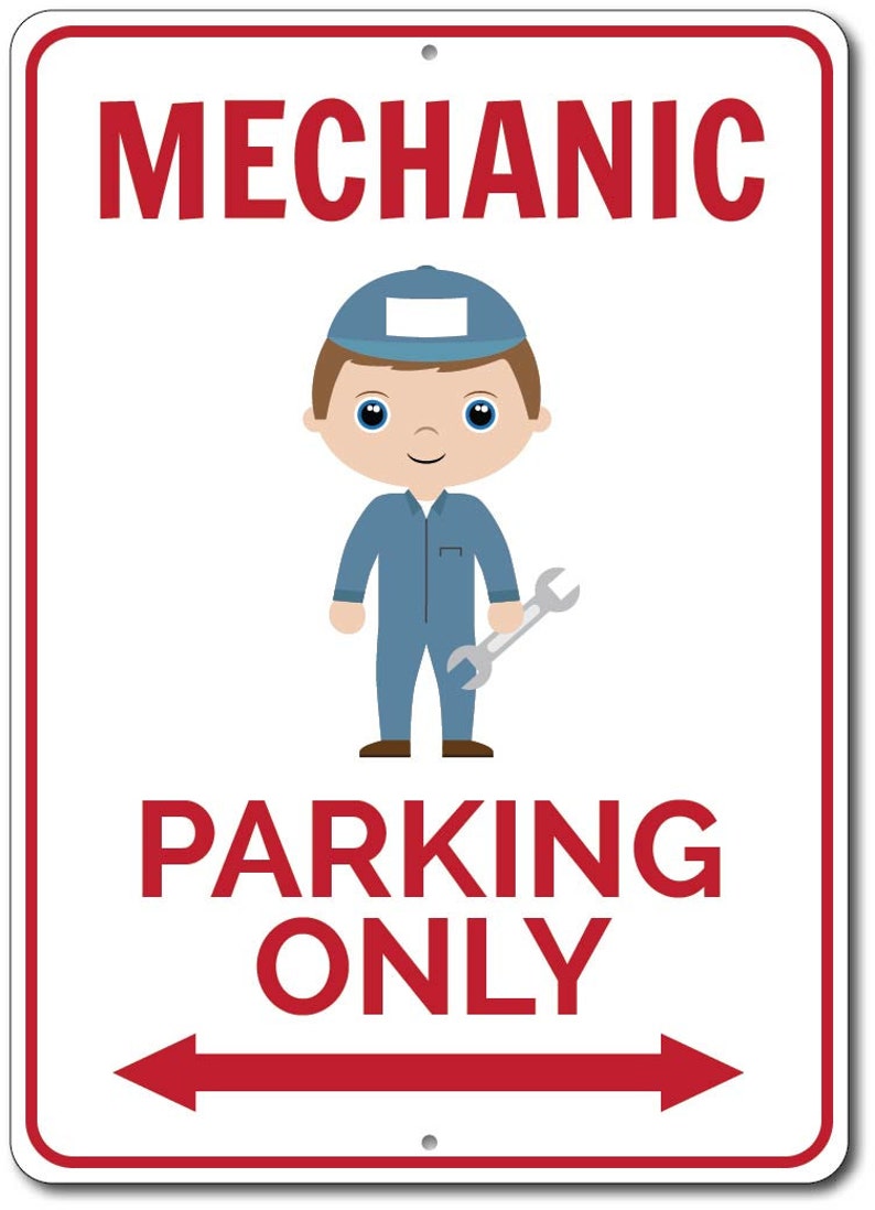 Mechanic Parking Sign Car Mechanic Gift Mechanic Garage - Etsy