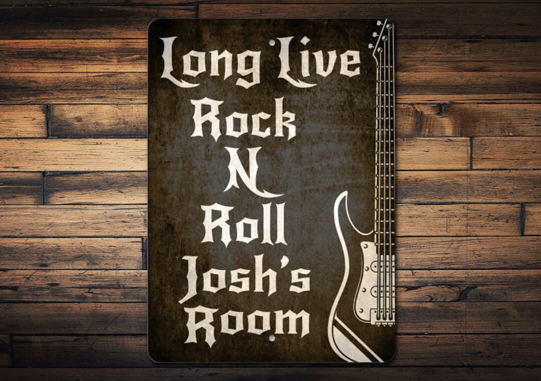 Rock N Roll Sign, Custom Music Sign, Music Decor, Rock Music Lover ...
