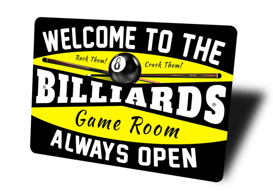 Retro Billiards Sign Custom Vintage Billiard Gift Billiards | Etsy