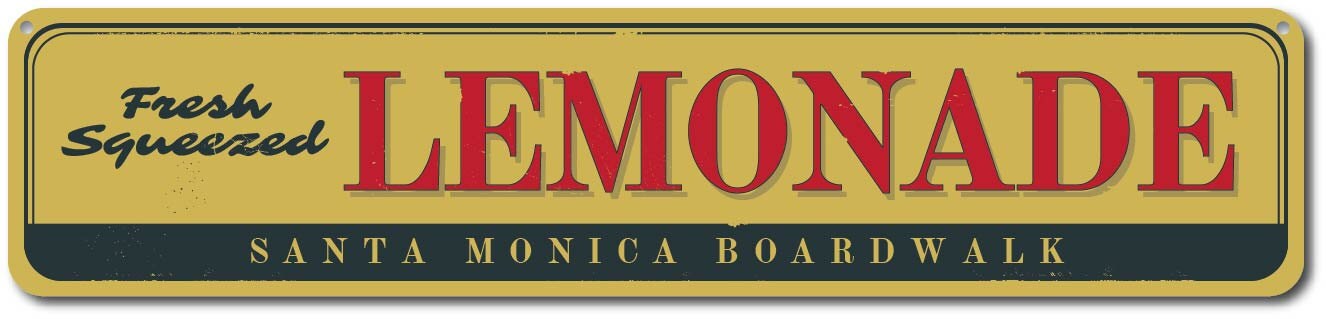 Lemonade Sign Personalized Boardwalk Fresh Squeezed Lemons | Etsy