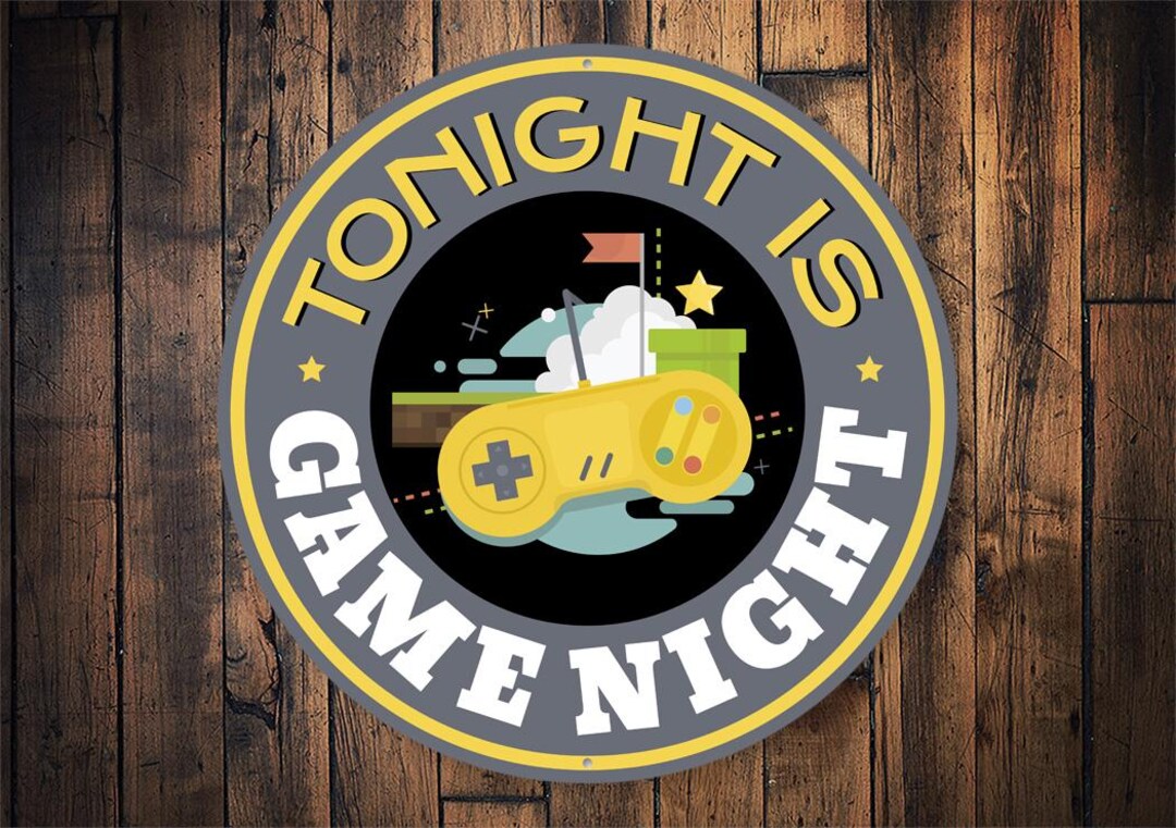 Tonight is Game Night Sign, Game Room Sign, Game Room Decor, Man Cave ...
