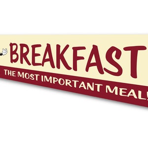 Retro Breakfast Sign, Breakfast Sign Decor, Breakfast Gift, Retro ...