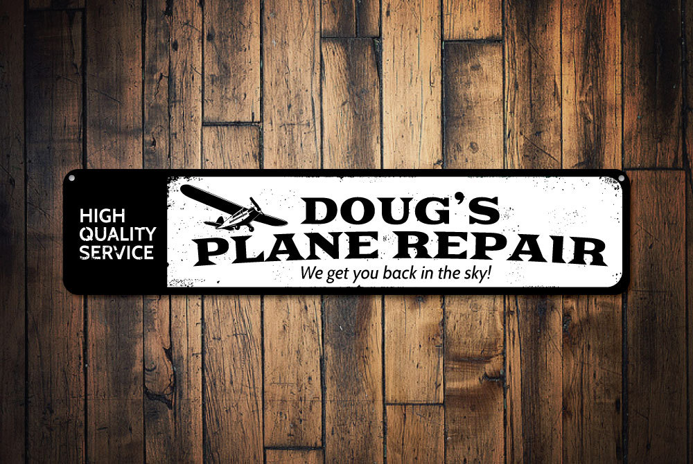 Plane Repair Sign Personalized High Quality Service Airplane | Etsy