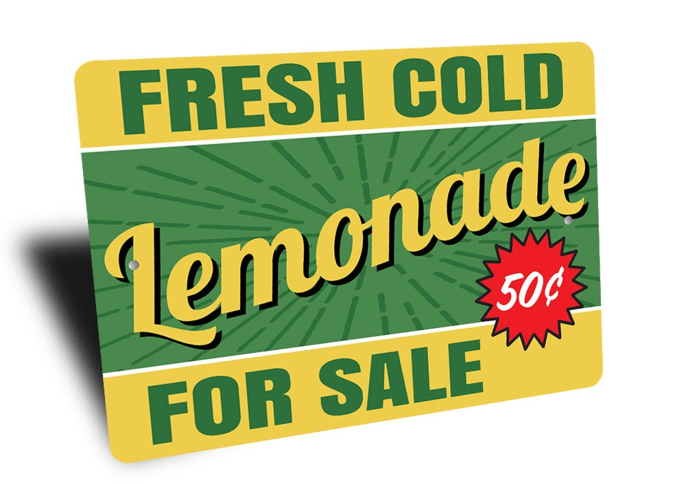 Fresh Cold Lemonade Sign Lemonade Signs Lemonade Stand Sign - Etsy
