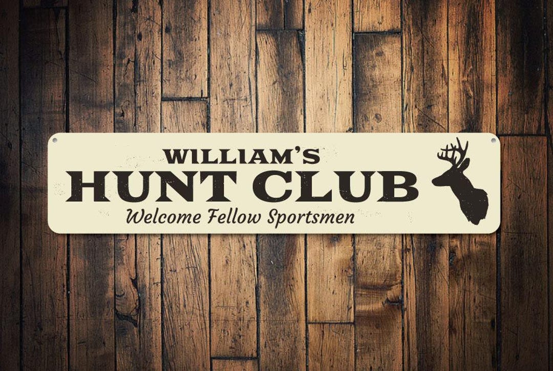 Hunt Club Sign, Welcome Sportsmen Sign, Custom Deer Sign for Hunter ...