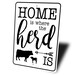 Home is Where the Herd Is, Farming Sign, Cute Farm Sign, Farmers Decor ...