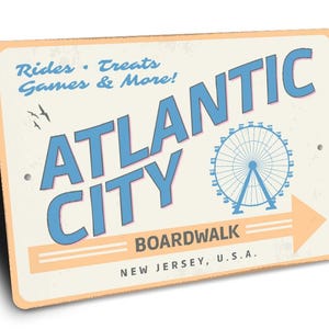 Atlantic City Sign, Boardwalk Directional Sign, Carnival Games Sign ...