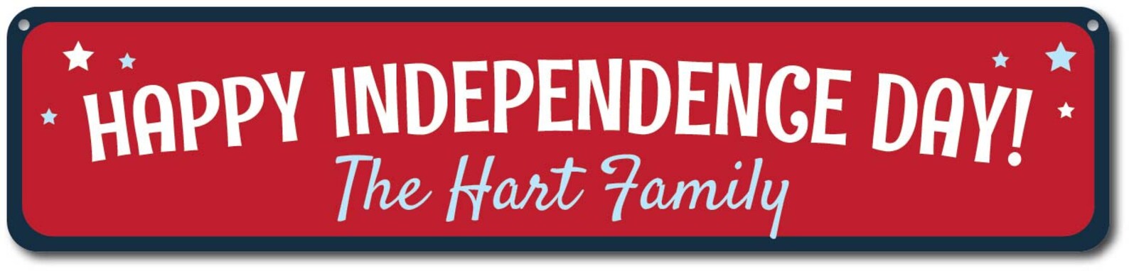 Happy Independence Day Sign Personalized Family Name Sign | Etsy