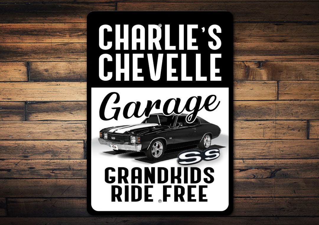 Custom Chevelle Garage, Chevelle Garage, Garage Sign, Grandpas Garage ...