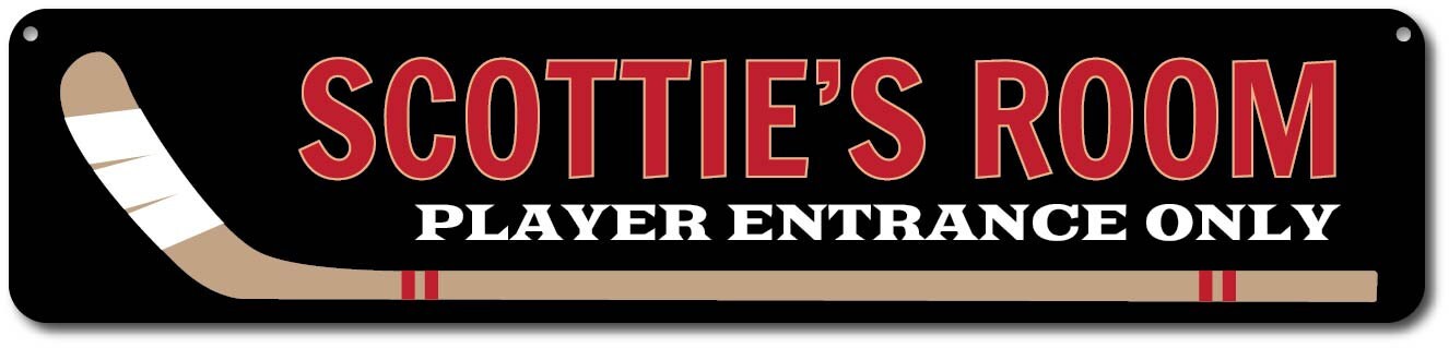 Hockey Player Sign Personalized Kid Name Room Sign Hockey - Etsy