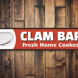 Clam Bar Signs, Fresh Clam Sign, Clam Bar Decor, Ocean Gift, Ocean Gift ...
