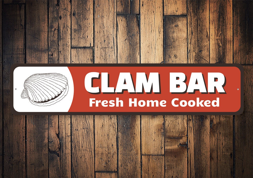 Clam Bar Signs, Fresh Clam Sign, Clam Bar Decor, Ocean Gift, Ocean Gift ...