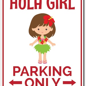 Hula Girl Parking Sign, Hula Girl Sign, Hula Girl Decor, Hula Girl Gift ...