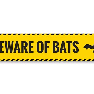 Beware of Bats, Watch Out for Bat, Halloween Bat Decor, Halloween Signs ...