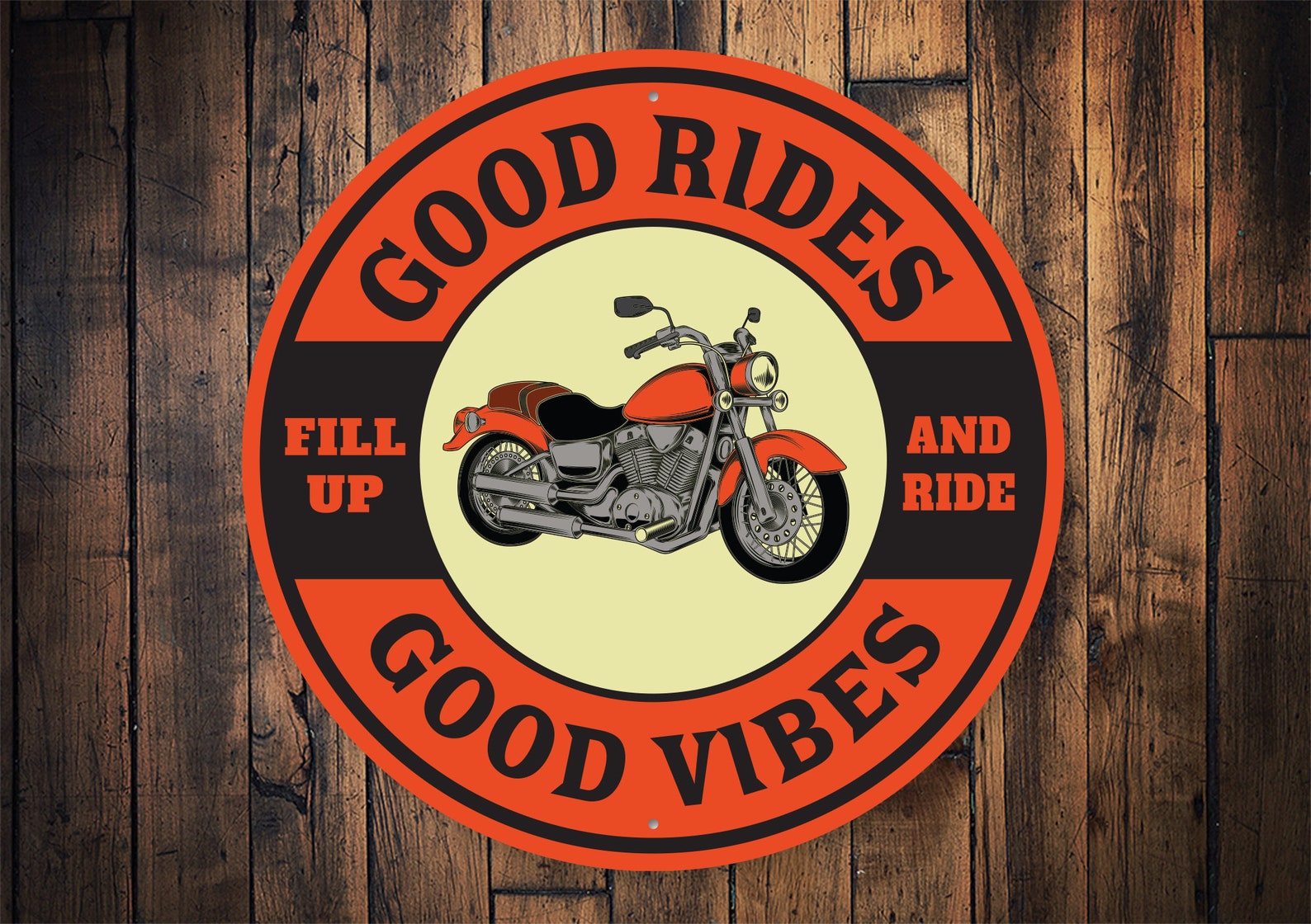 Good Rides Good Vibes Sign Biker Room Motorcycle Sign Biker - Etsy