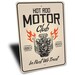Hot Rod Motor Club, Engine Sign, Hot Rod Sign, Car Man Cave, Hot Rod ...