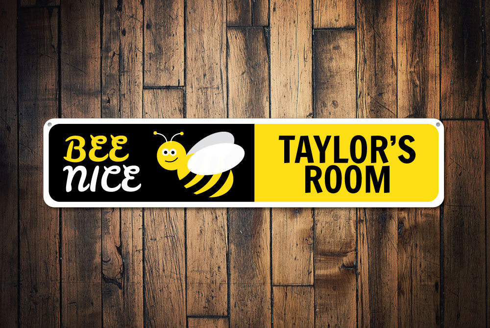 Bee Sign Personalized Kid's Room Sign Custom Metal Bee | Etsy