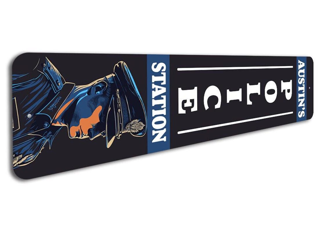 Custom Police Sign, Police Station Sign, Kid Police Sign, Decor for ...