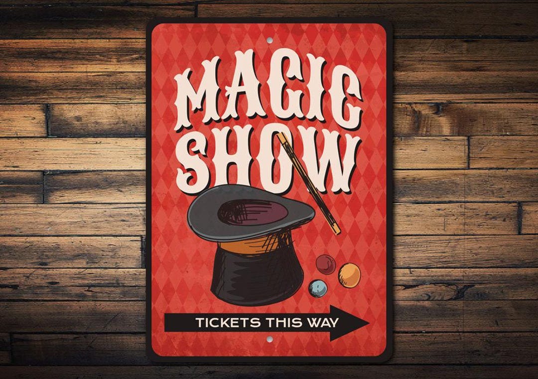 Magic Show Sign, Magic Show Decor, Magic, Circus, Vintage Circus, Sign ...