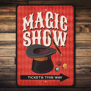 Magic Show Sign, Magic Show Decor, Magic, Circus, Vintage Circus, Sign ...