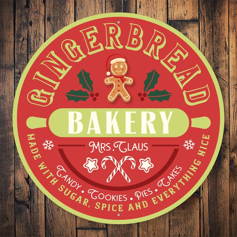 Christmas Bakery Sign - Etsy