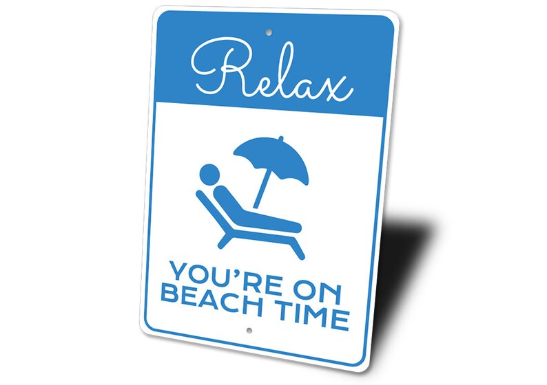 Relax You're on Beach Time Sign Beach House Decor Beach - Etsy