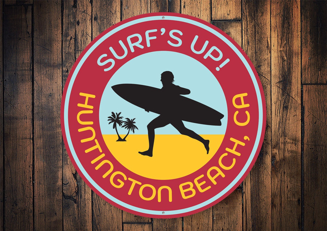 Surfs up Sign Custom Surfing Sign Surfs up Decor Surfer - Etsy