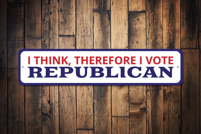 I Vote Republican Sign Democrat Sign Political Party Decor | Etsy
