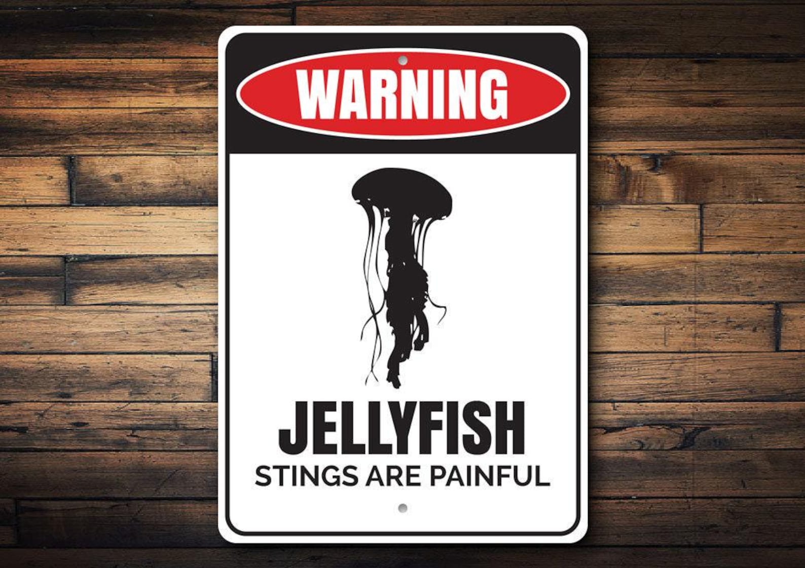 Warning Jellyfish Sign, Jellyfish Sign, Jelly Sting Sign, Ocean Decor ...
