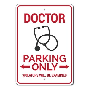 Doctor Parking Sign, Doctor Gift, Doctor Decor, Doctor Sign ...