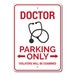Doctor Parking Sign, Doctor Gift, Doctor Decor, Doctor Sign ...