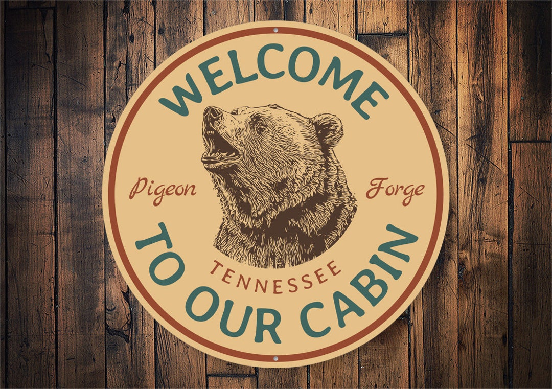 Welcome to Our Cabin Sign, Retro Cabin Decor, Pigeon Forge, Tennessee ...