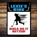 Girl Hockey Sign, Custom Hockey Sign, Girl Hockey Room, Custom Girl ...