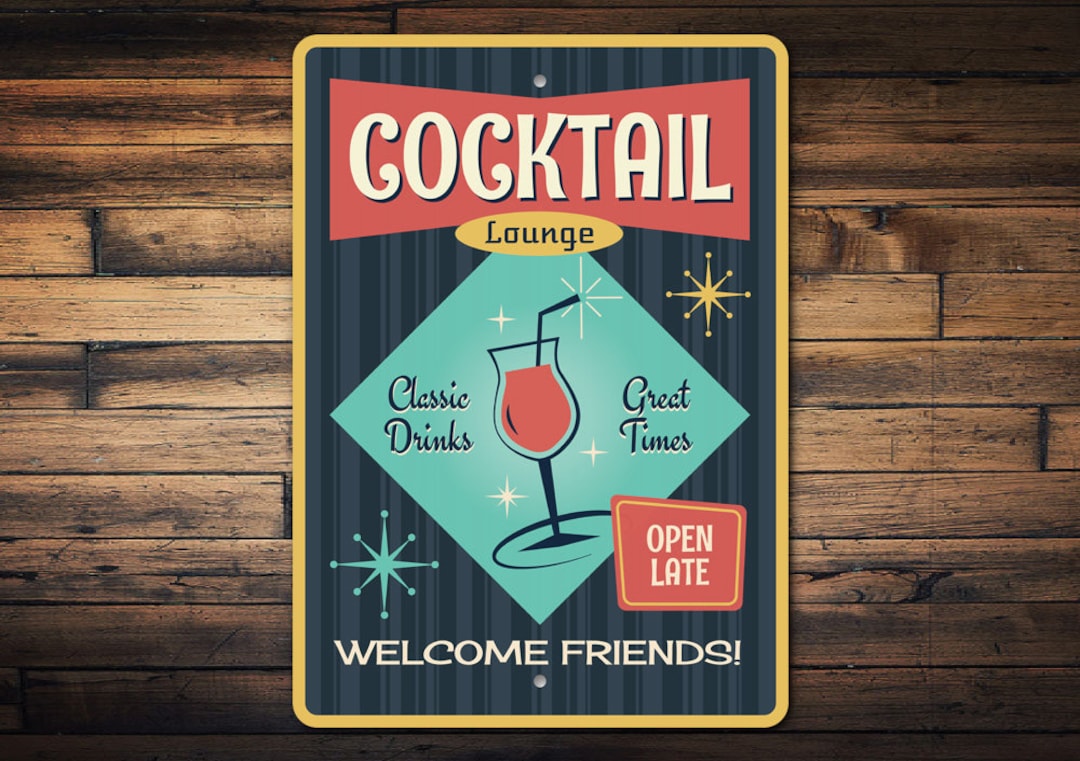 Cocktail Lover Sign, Cocktail Sign, Vintage Bars, Drinking Decor ...