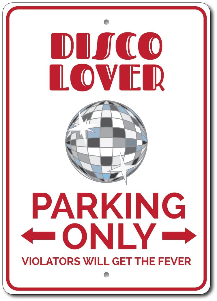 Disco Lover Sign Disco Lover Parking Sign Disco Party Decor | Etsy