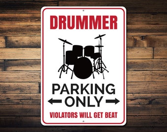 Drummer novelty Sign Parking Signs Drum Sticks Gift - Etsy