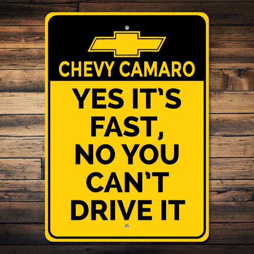 Fast Car Sign Chevy Camaro Sign Chevy Logo Sign Camaro - Etsy