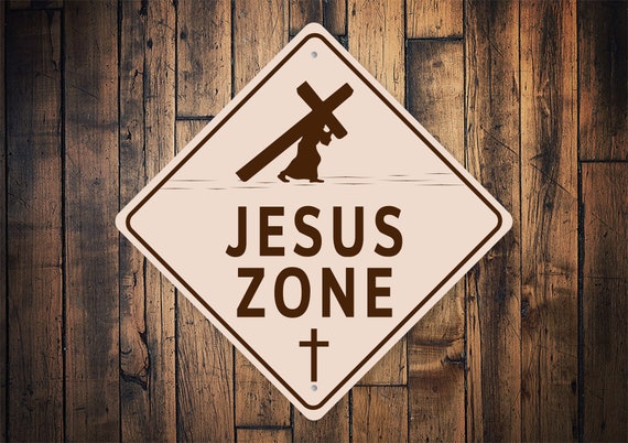 Jesus Zone Sign Cute Christian Decor Decor for Jesus Jesus - Etsy