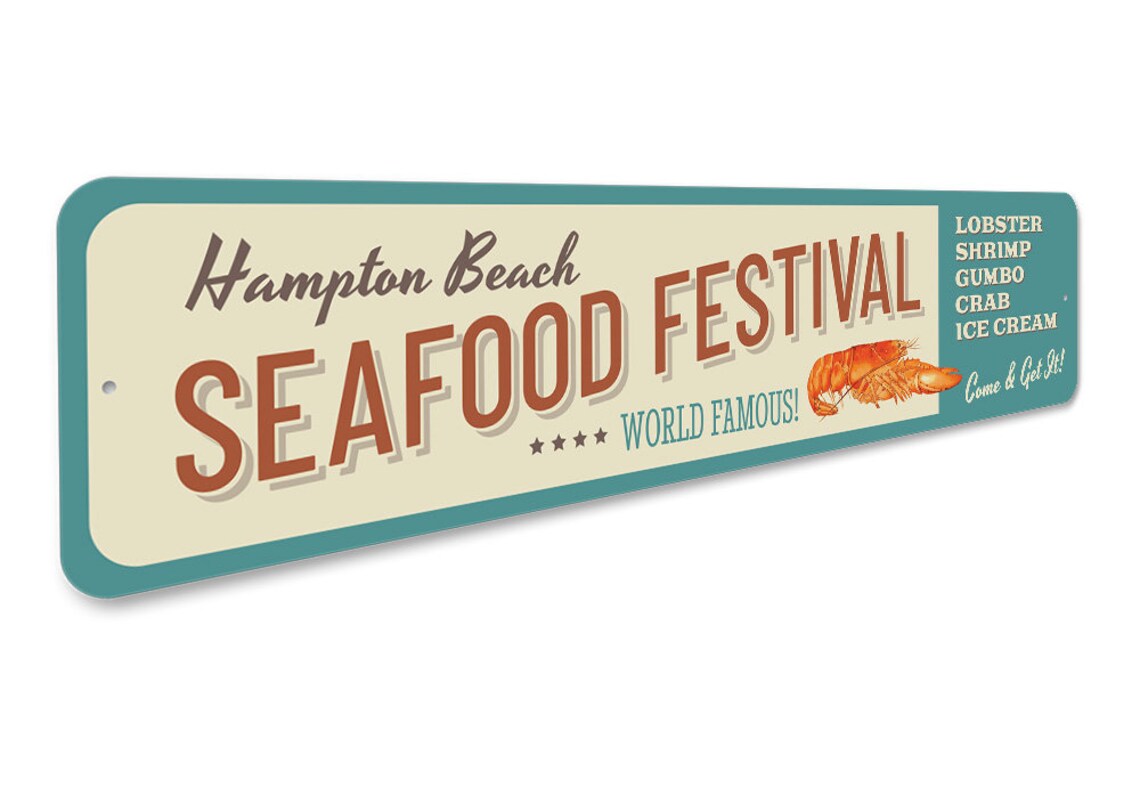 Seafood Festival Sign Seafood Signs Food Festival Aluminum | Etsy