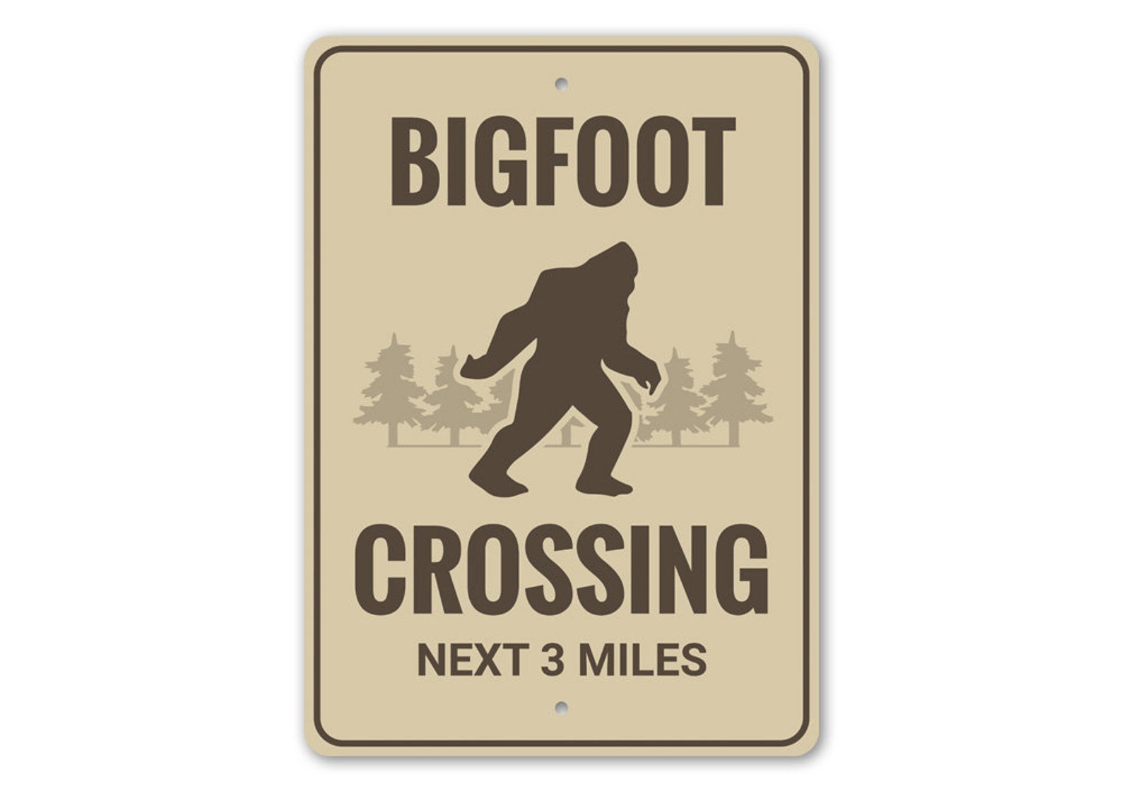 Bigfoot Crossing Sign Bigfoot Cross Sign Bigfoot Gift | Etsy