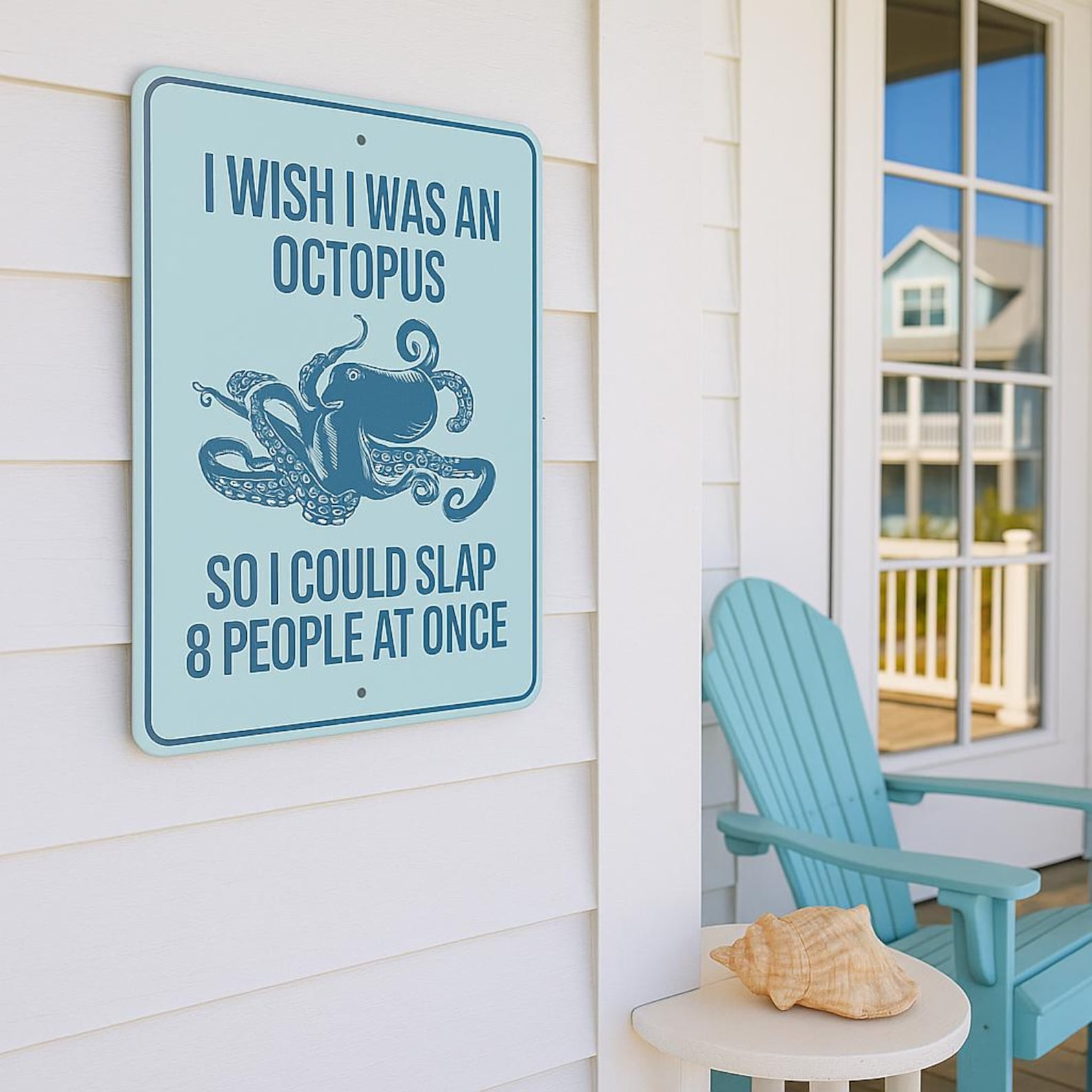Octopus Sign, Octopus Lovers, Sassy Sign, Home for Beach, Ocean Sign ...