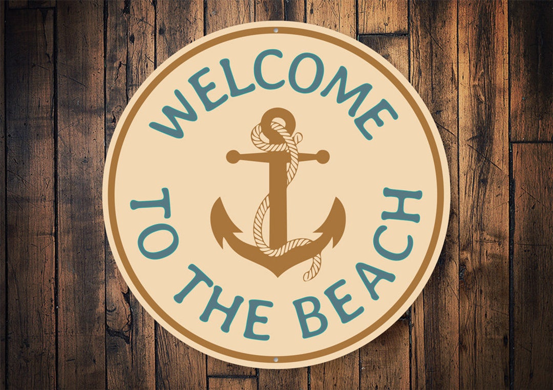 Welcome to Beach Sign, Welcoming Sign, Beach Welcoming Sign, Beach Sign ...