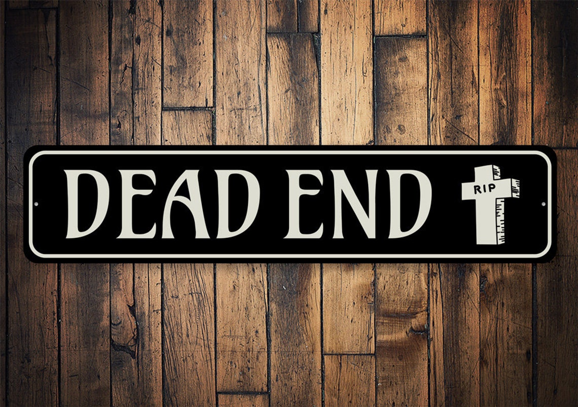 Dead End Sign Rest in Peace Signs Dead End Halloween - Etsy