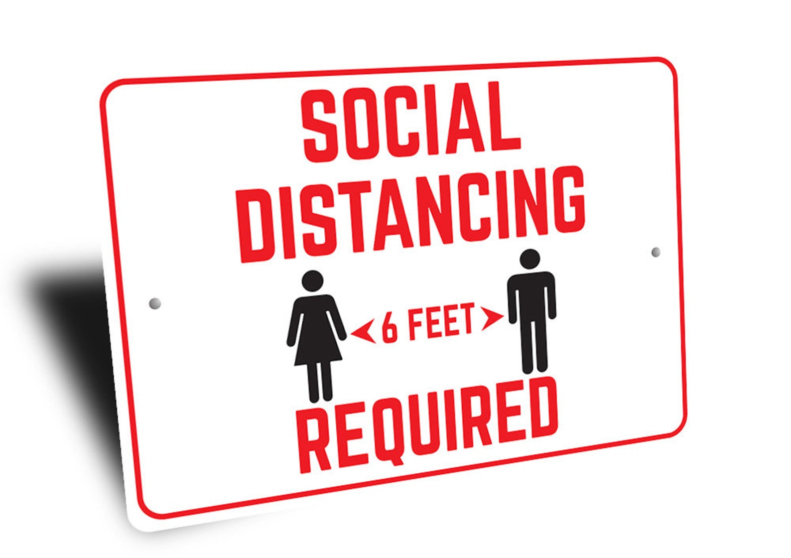 Social Distance Required 6 Feet Apart Sign 6 Feet Distance | Etsy