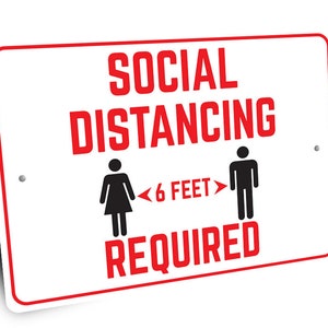 Social Distance Required, 6 Feet Apart Sign, 6 Feet Distance, Keep ...