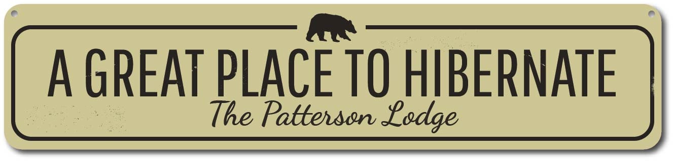 Great Place to Hibernate Sign Personalized Family Name Sign - Etsy
