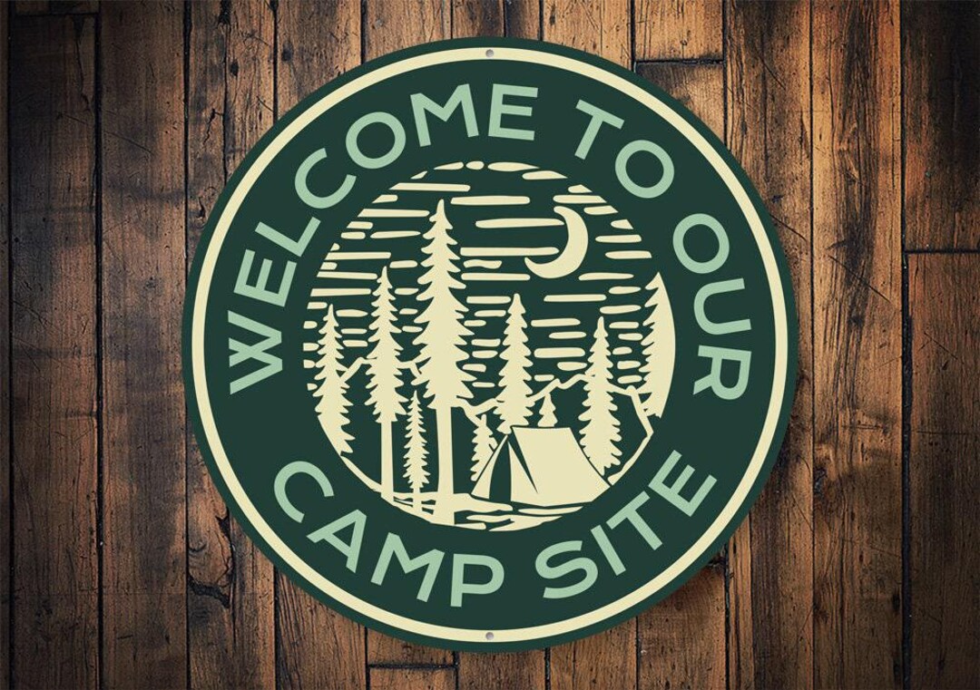 Welcome to Our Campsite Sign, Campsite Living, Campsite Decor, Campers ...