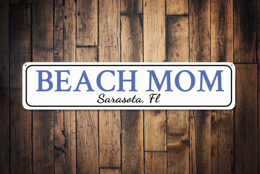 Beach Mom Sign, Custom Beach Sign, Beach Location Sign, Beach House ...