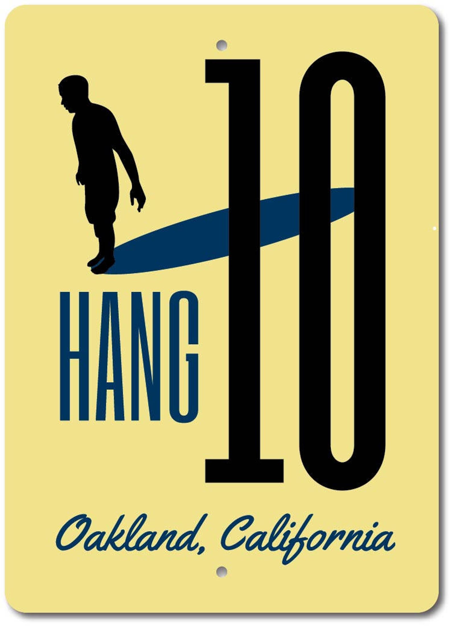 Hang Ten Sign Hang 10 Sign Hang Ten Decor Surfer Gift - Etsy