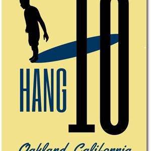 Hang Ten Sign, Hang 10 Sign, Hang Ten Decor, Surfer Gift, Custom ...